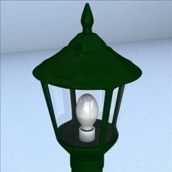 Decorative Post Light 3D Model - FlatPyramid