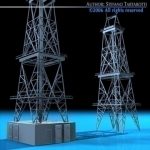 Drilling tower 3D Model - FlatPyramid