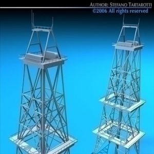 Drilling tower 3D Model - FlatPyramid