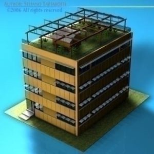 Ecological building cutaway 3D Model - FlatPyramid