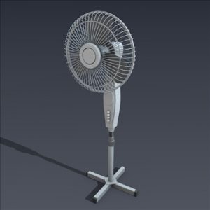 Electric fan 3D Model - FlatPyramid