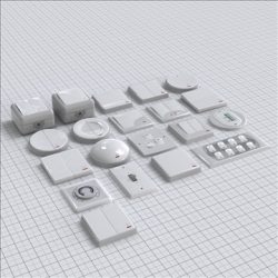 electrical switches pack 3D Model - FlatPyramid