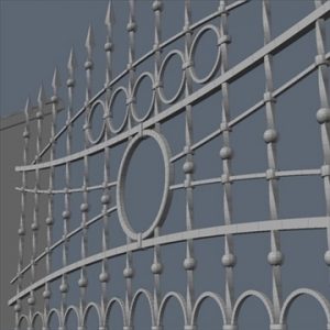 Fence for exterior visualization 3D Model - FlatPyramid