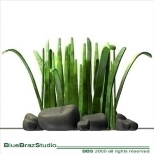 Grass cartoon 3D Model - FlatPyramid
