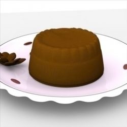 Lava Cake on Plate 3D Model - FlatPyramid