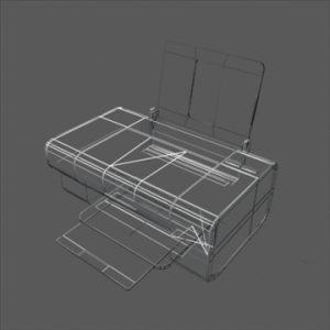 Lexmark z735 Inkjet printer 3D Model - FlatPyramid