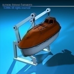 Life boat side support 3D Model - FlatPyramid