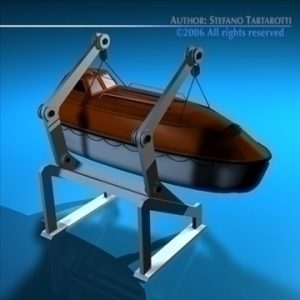 Life boat side support 3D Model - FlatPyramid