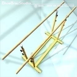 Parallel bars 3D Model - FlatPyramid