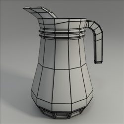 Pitcher 3D Model - FlatPyramid