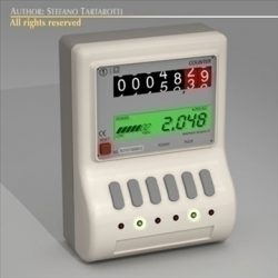 Power Meter 3D Model - FlatPyramid