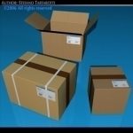 Shipping boxes 3D Model - FlatPyramid