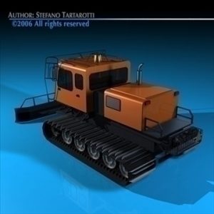 Snowcat with tracks 3D Model - FlatPyramid