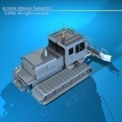 Snowcat with tracks 3D Model - FlatPyramid