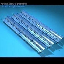 Solar thermodynamic panels 3D Model - FlatPyramid