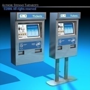 Ticket dispenser 3D Model - FlatPyramid