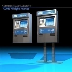 Ticket dispenser 3D Model - FlatPyramid