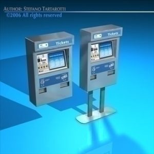 Ticket dispenser 3D Model - FlatPyramid