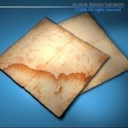 Treasure Map 3D Model - FlatPyramid