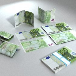 3D Model 100 Euro Paper Money 3D Model - FlatPyramid