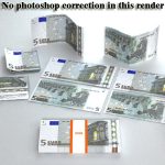 3D Model 5 Euro Paper Money 3D Model - FlatPyramid