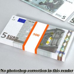 3D Model 5 Euro Paper Money 3D Model - FlatPyramid