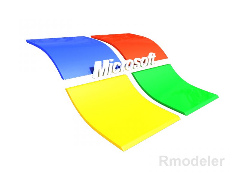 Microsoft 3d Logo 3D Model - FlatPyramid