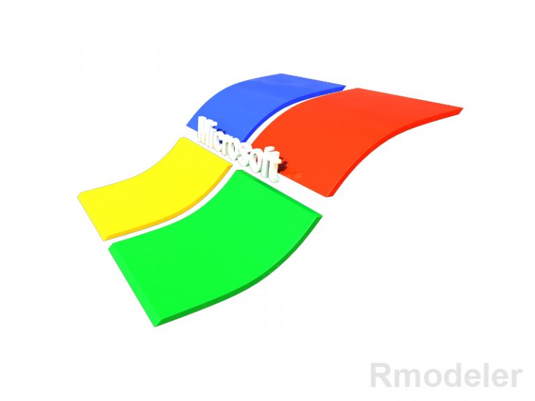Microsoft 3d Logo 3D Model - FlatPyramid