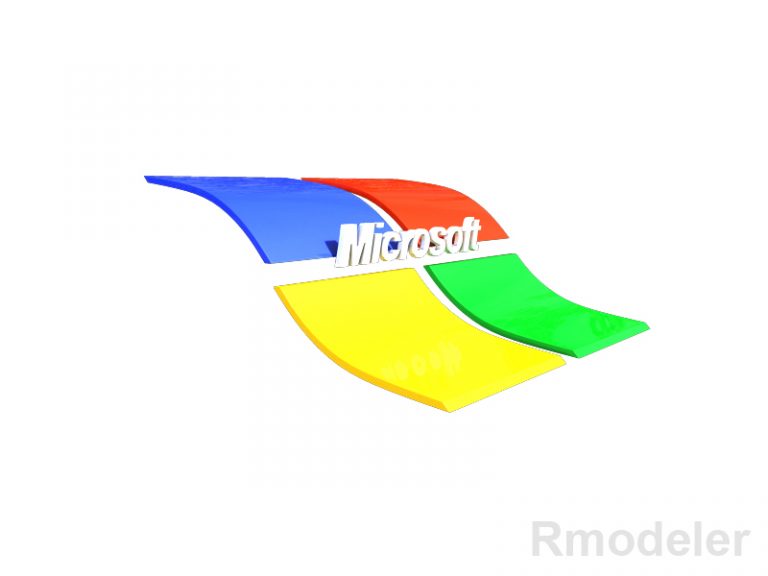 Microsoft 3d Logo 3D Model - FlatPyramid