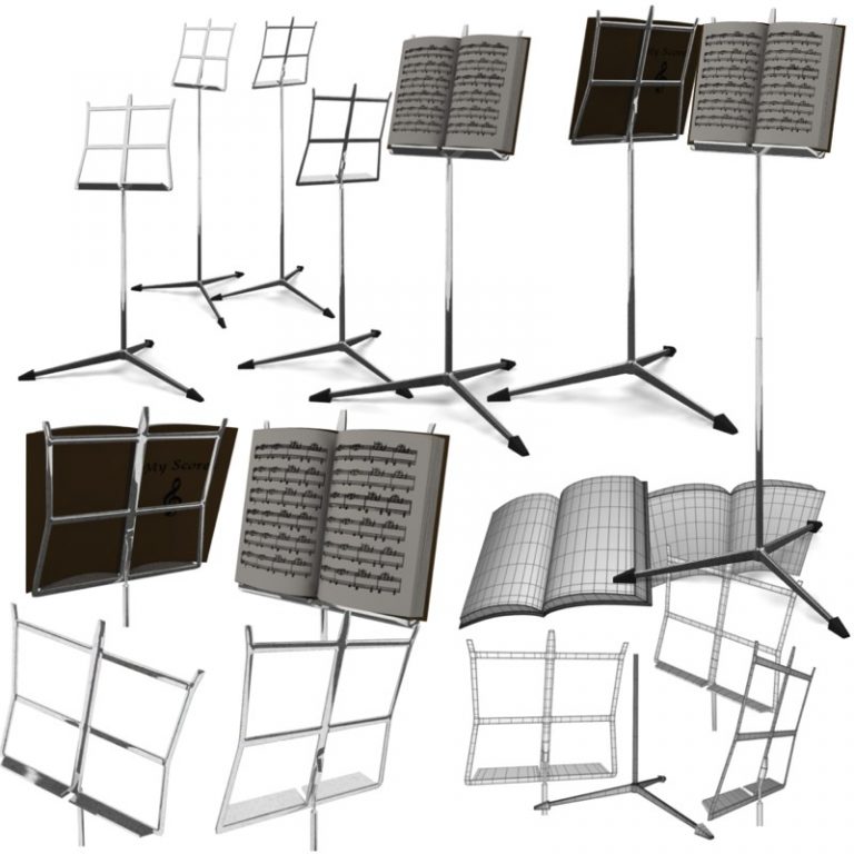 Music Stand 3D Model - FlatPyramid