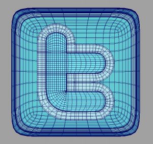 Twitter Letter 3d Logo 3D Model - FlatPyramid