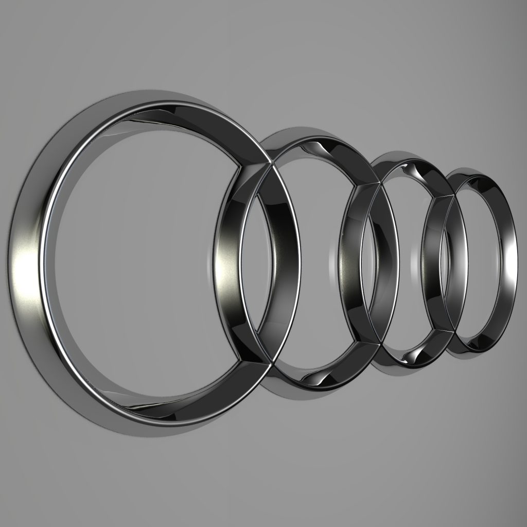 Audi Logo 3D Model - FlatPyramid