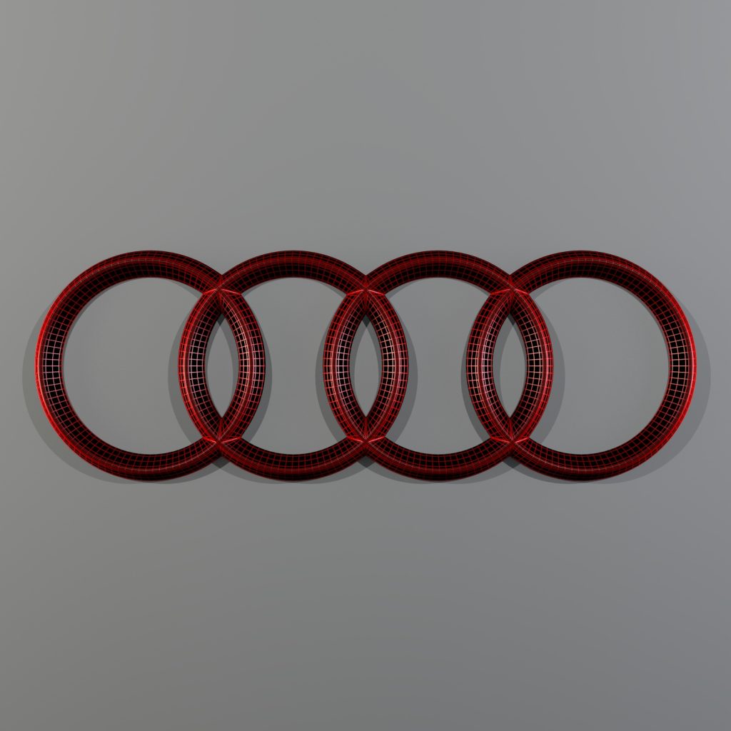 Audi Logo 3D Model - FlatPyramid