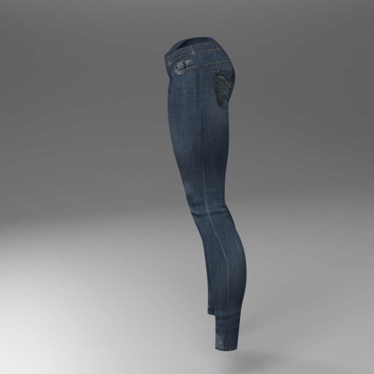 Female jeans 3D Model - FlatPyramid