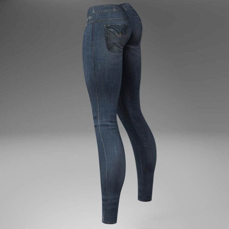 Female jeans 3D Model - FlatPyramid
