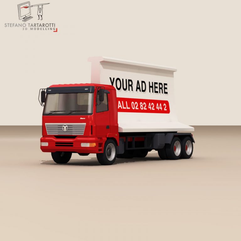 Ad truck 3D Model - FlatPyramid