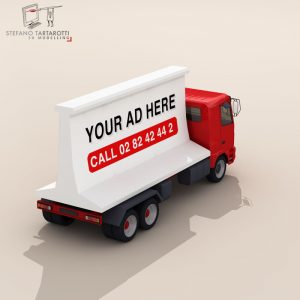 Ad truck 3D Model - FlatPyramid
