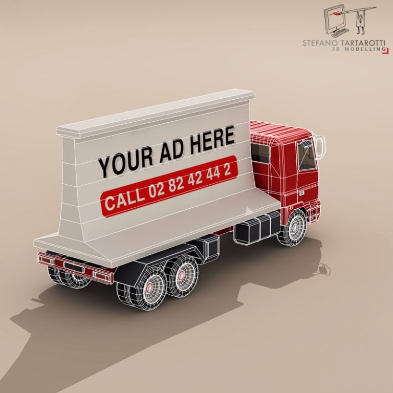 Ad truck 3D Model - FlatPyramid