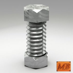 Bolt and nut animated 3D Model - FlatPyramid