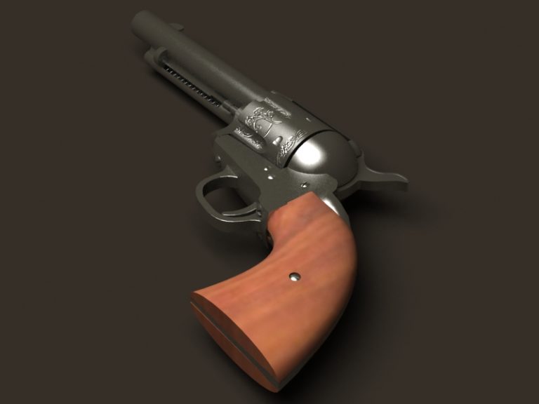 Colt Revolver 3D Model - FlatPyramid