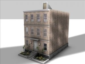 Apartment Building 3D Model - FlatPyramid