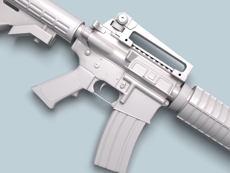 M4a1 3D Model - FlatPyramid