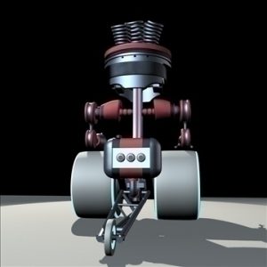 Piston Man Character Robot 3D Model - FlatPyramid