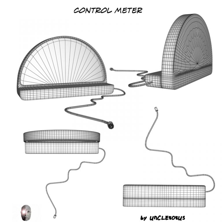 Control Meter 3D Model - FlatPyramid
