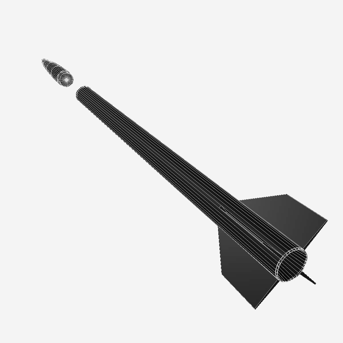 US Super Loki Rocket 3D Model - FlatPyramid