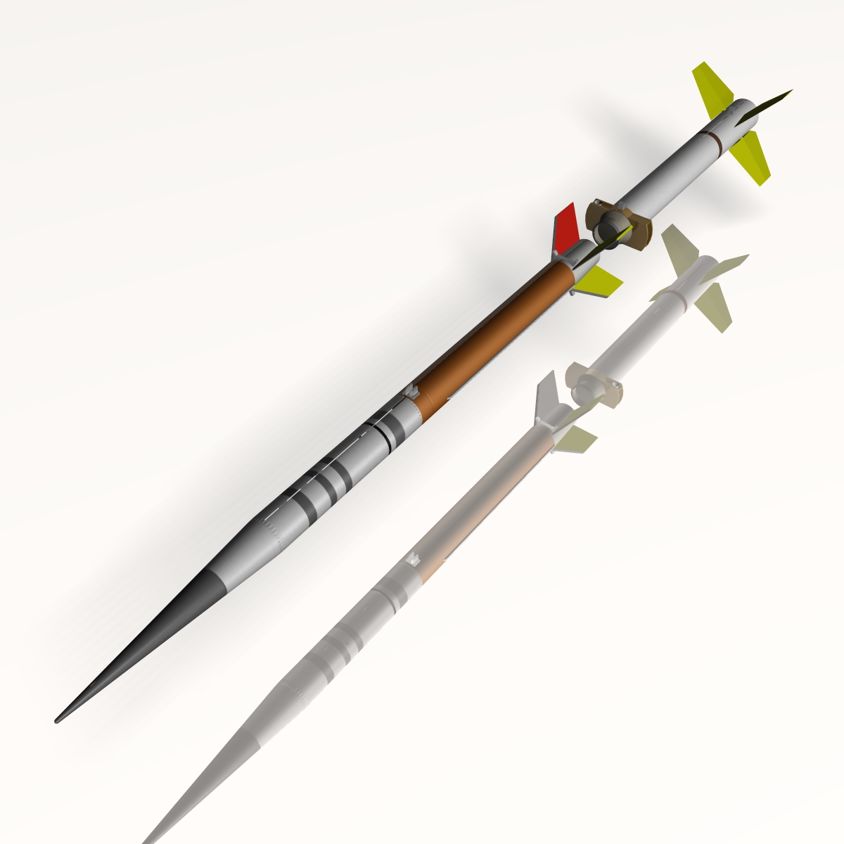 US Terrier-Improved Malemute Rocket 3D Model - FlatPyramid