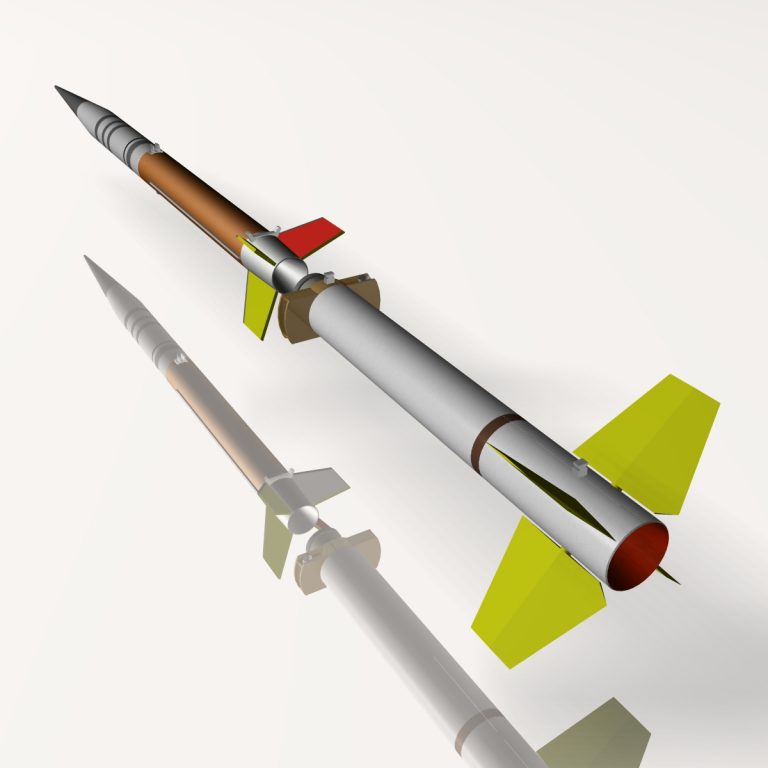 US Terrier-Improved Malemute Rocket 3D Model - FlatPyramid