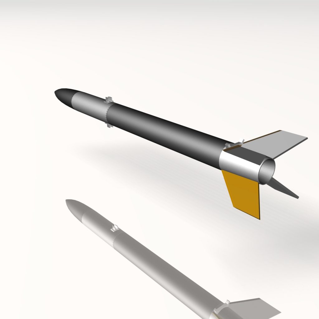 US Terrier-Malemute Rocket 3D Model - FlatPyramid