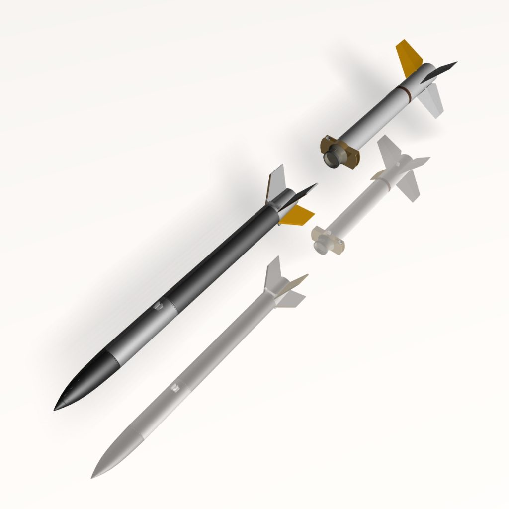 US Terrier-Malemute Rocket 3D Model - FlatPyramid