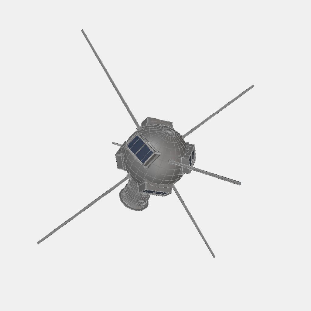 Vanguard I Satellite 3D Model - FlatPyramid